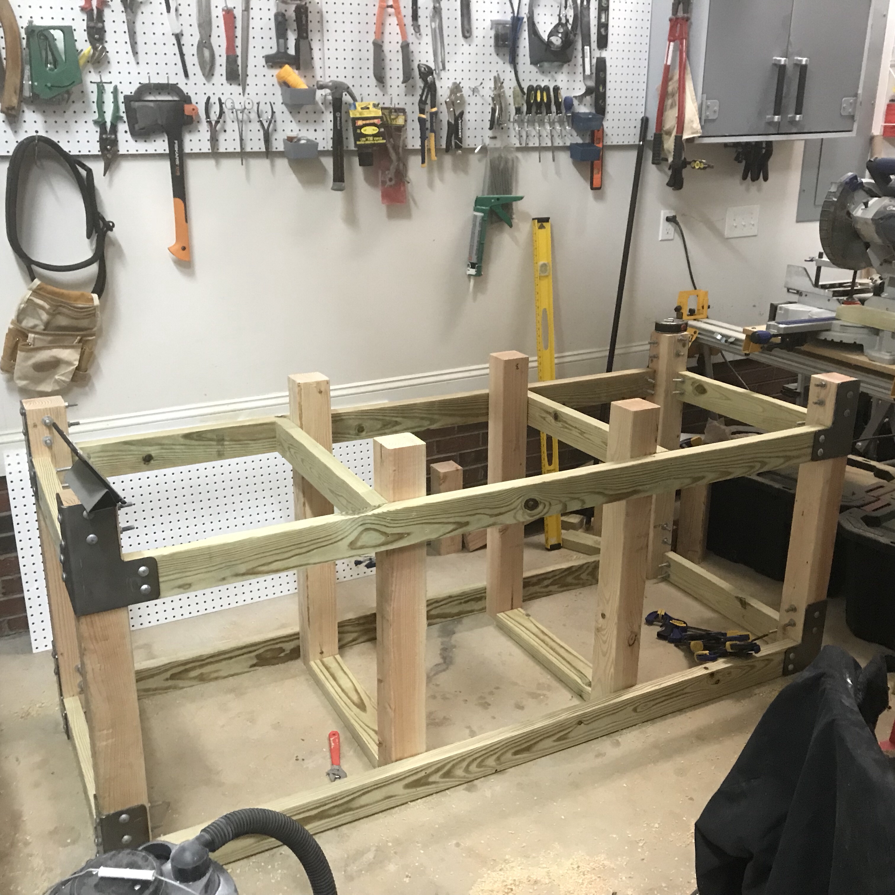 Work bench base almost complete. – BrooksHouse