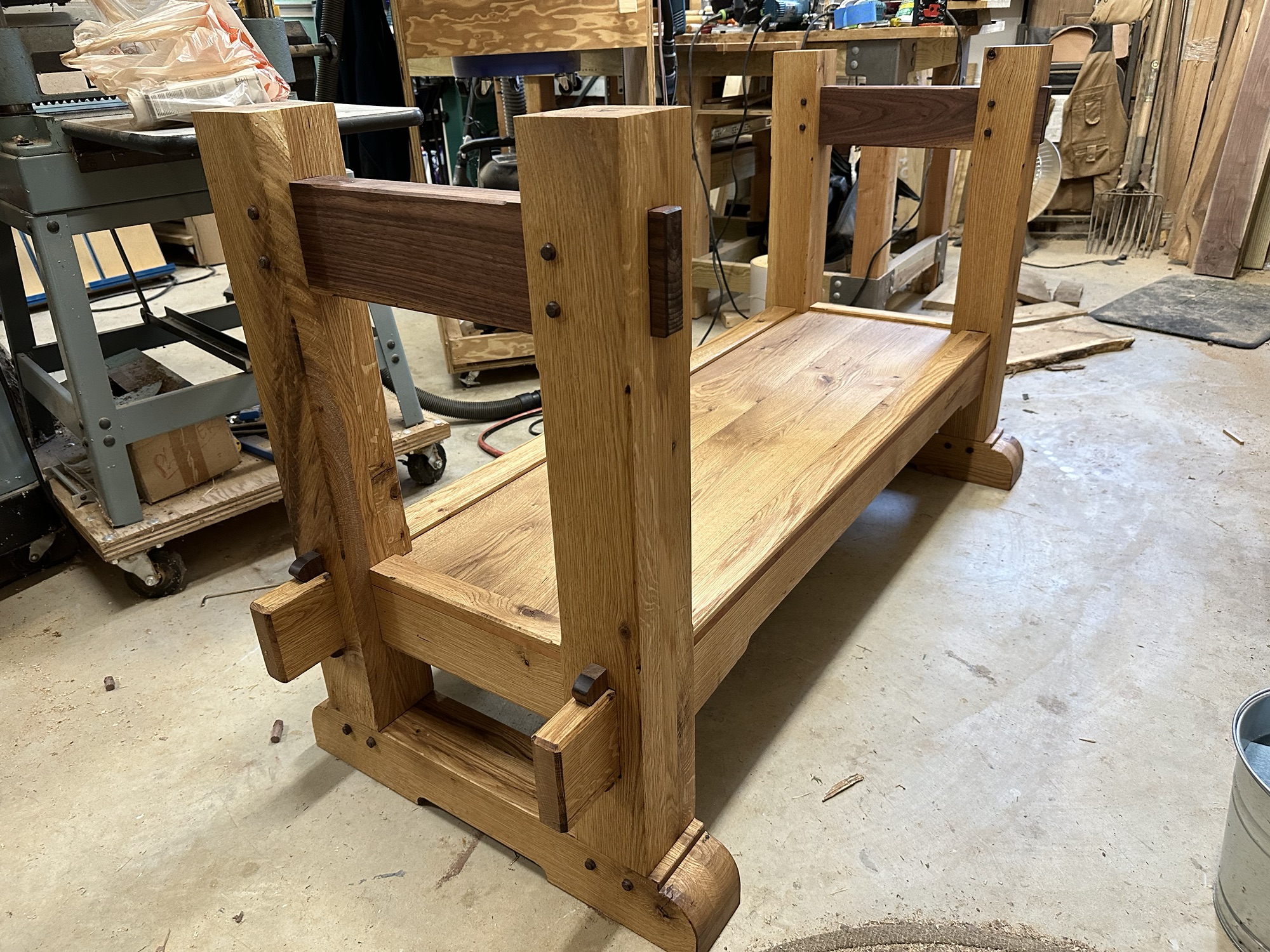 Finally finished work bench frame with shelf installed – BrooksHouse